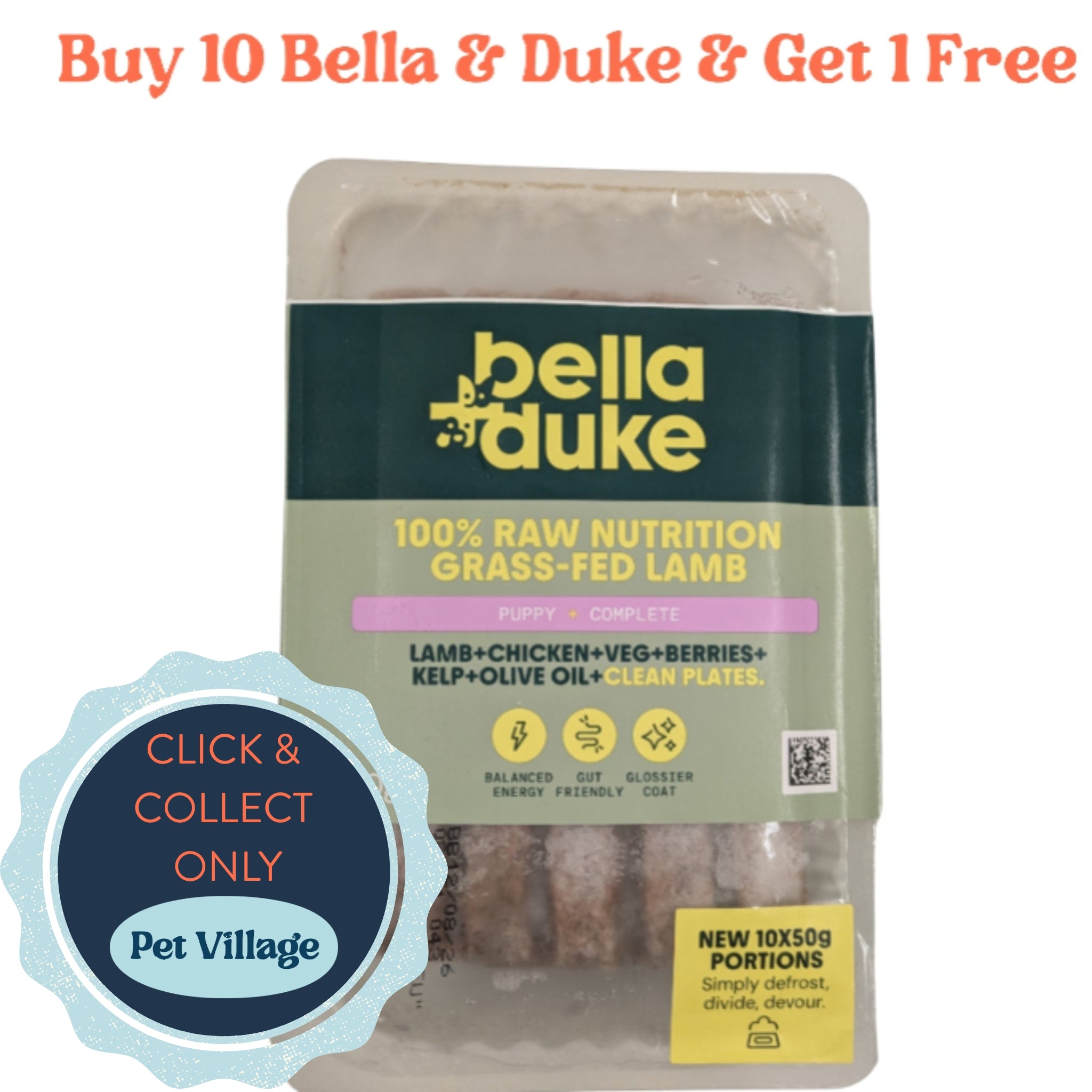 Bella & Duke Grass-Fed Lamb 500g – Puppy High-Protein, Nutrient-Rich R ...