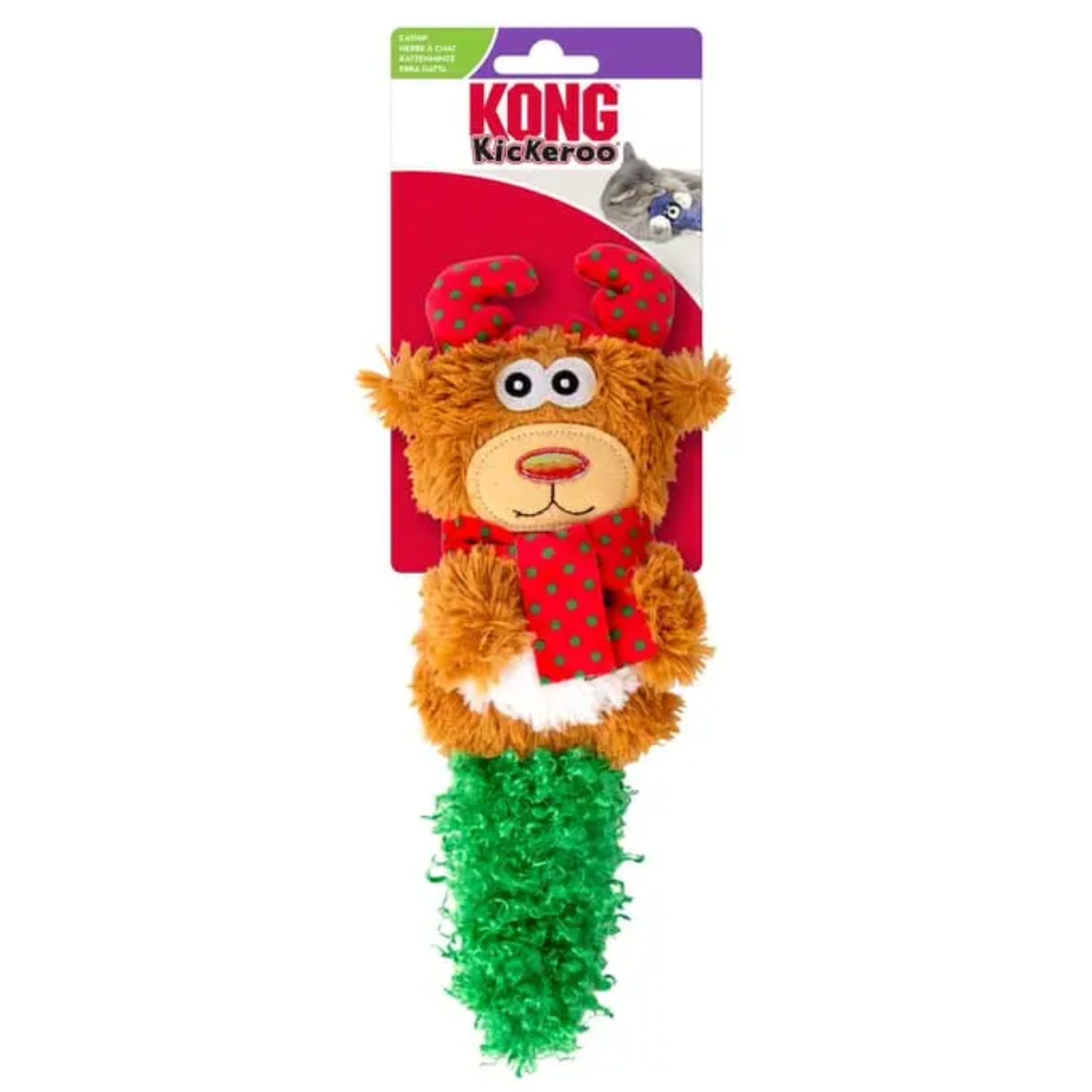 KONG Holiday Reindeer Kickeroo Character Cat Toy – Our Pet Village