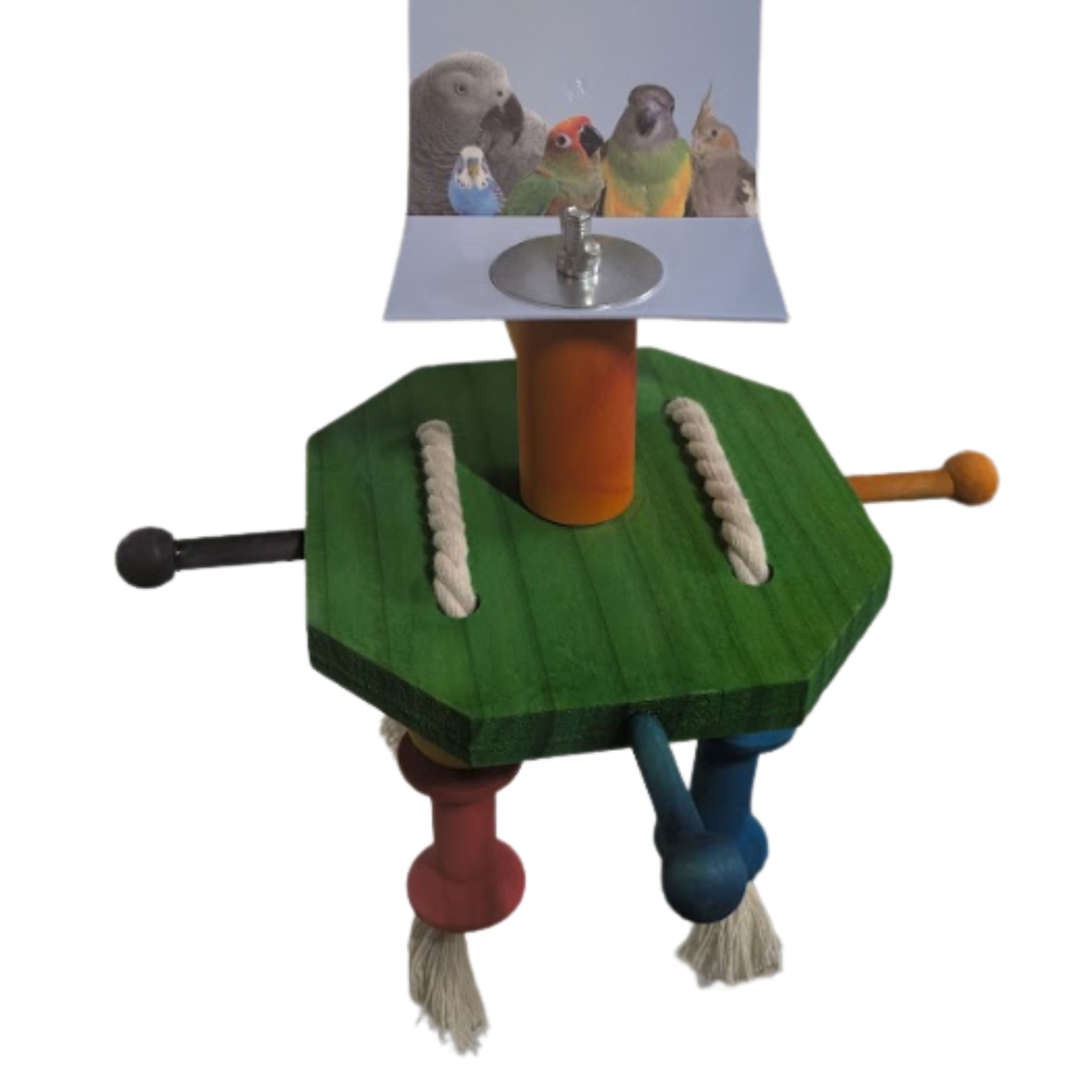 Cage Twirler Spinning Parrot Toy – Colourful Rotating Bird Cage Enrich ...
