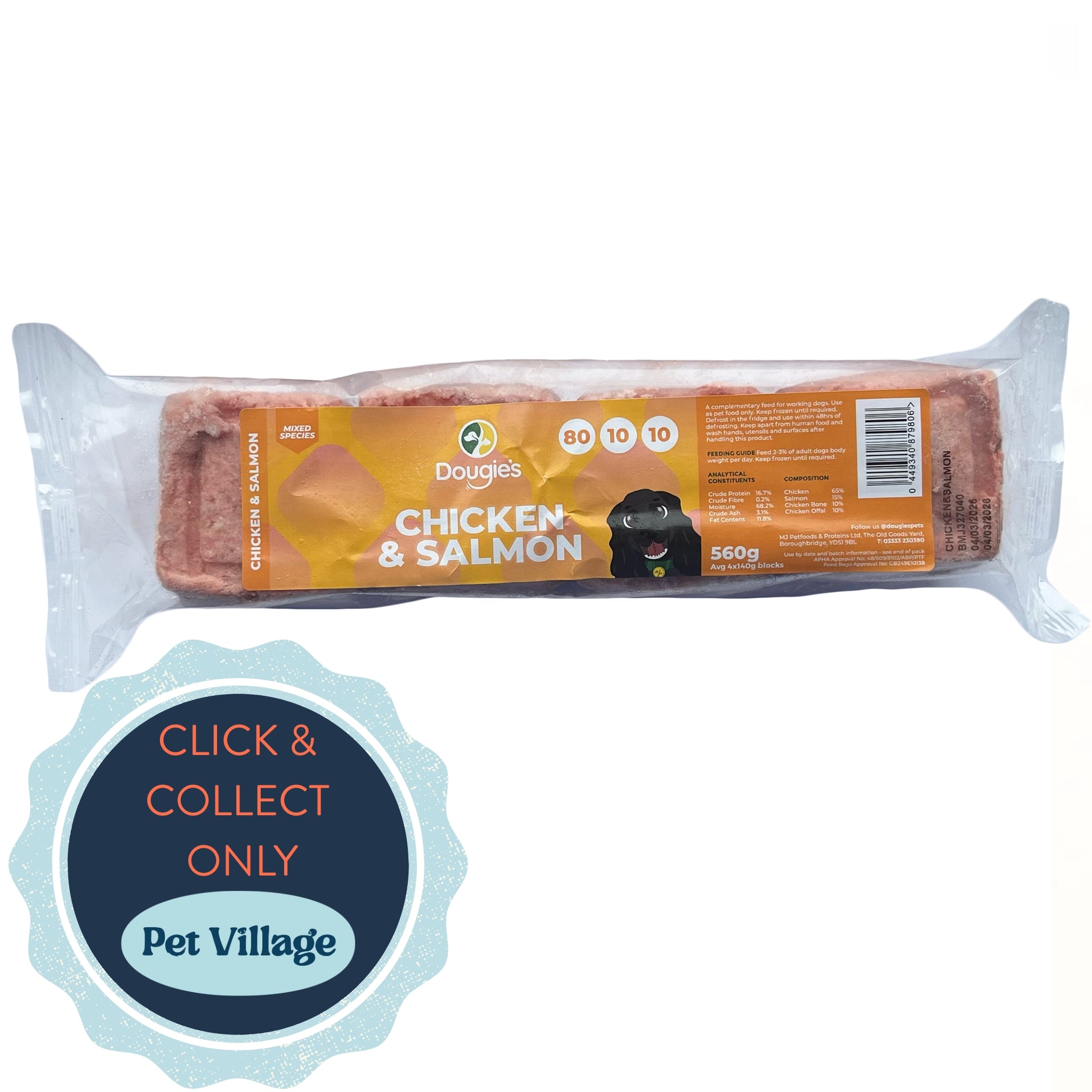 Dougies Chicken & Salmon 80/10/10 560g – Our Pet Village
