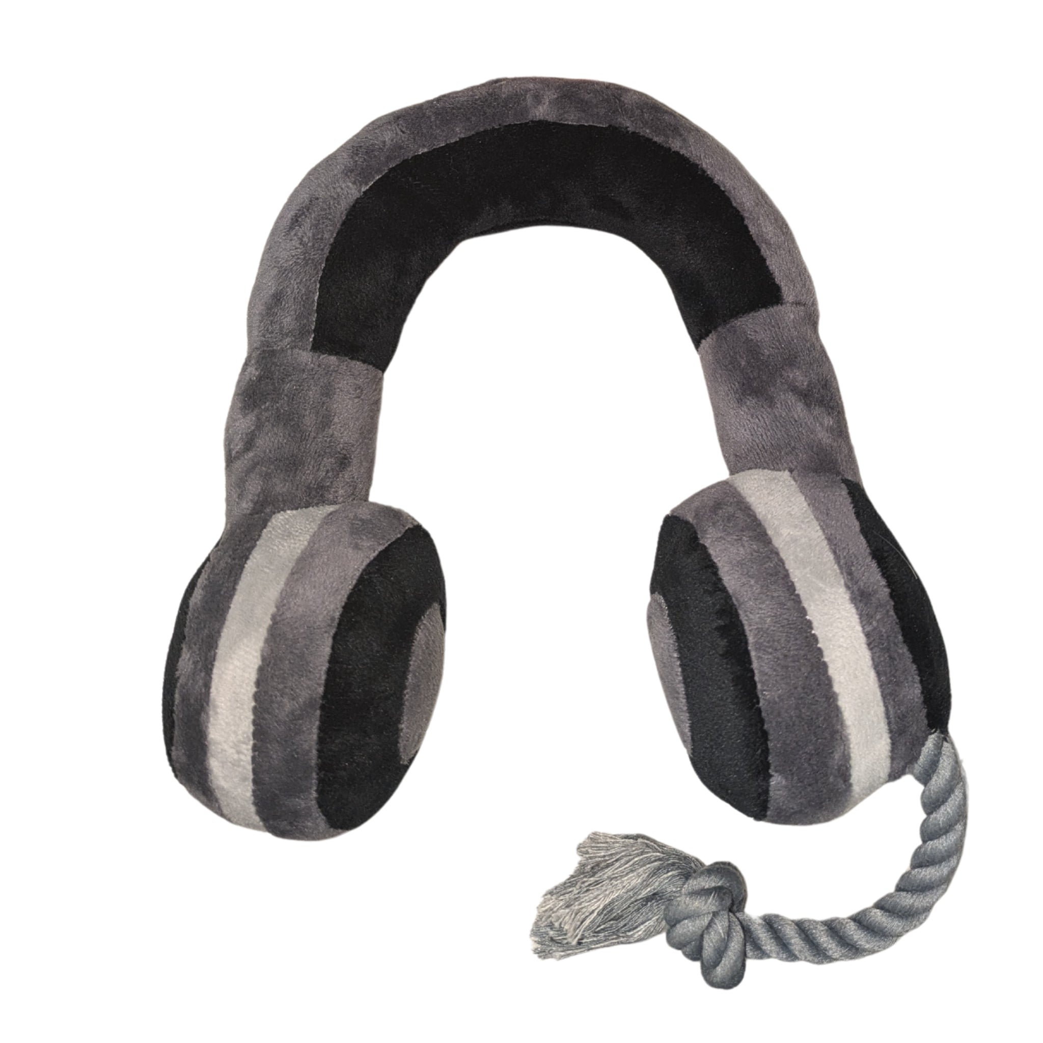 House Of Paws Headphone Plush Toy for Dogs – Soft Dog Toy with two Squ ...