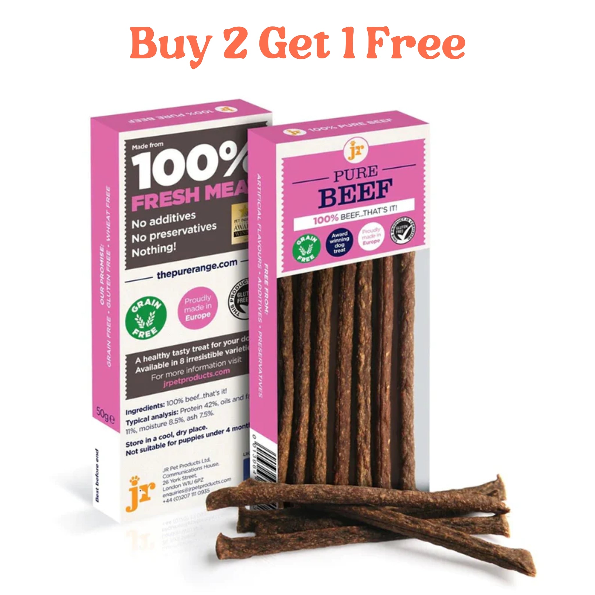 JR Pure Beef Sticks 50g – Our Pet Village