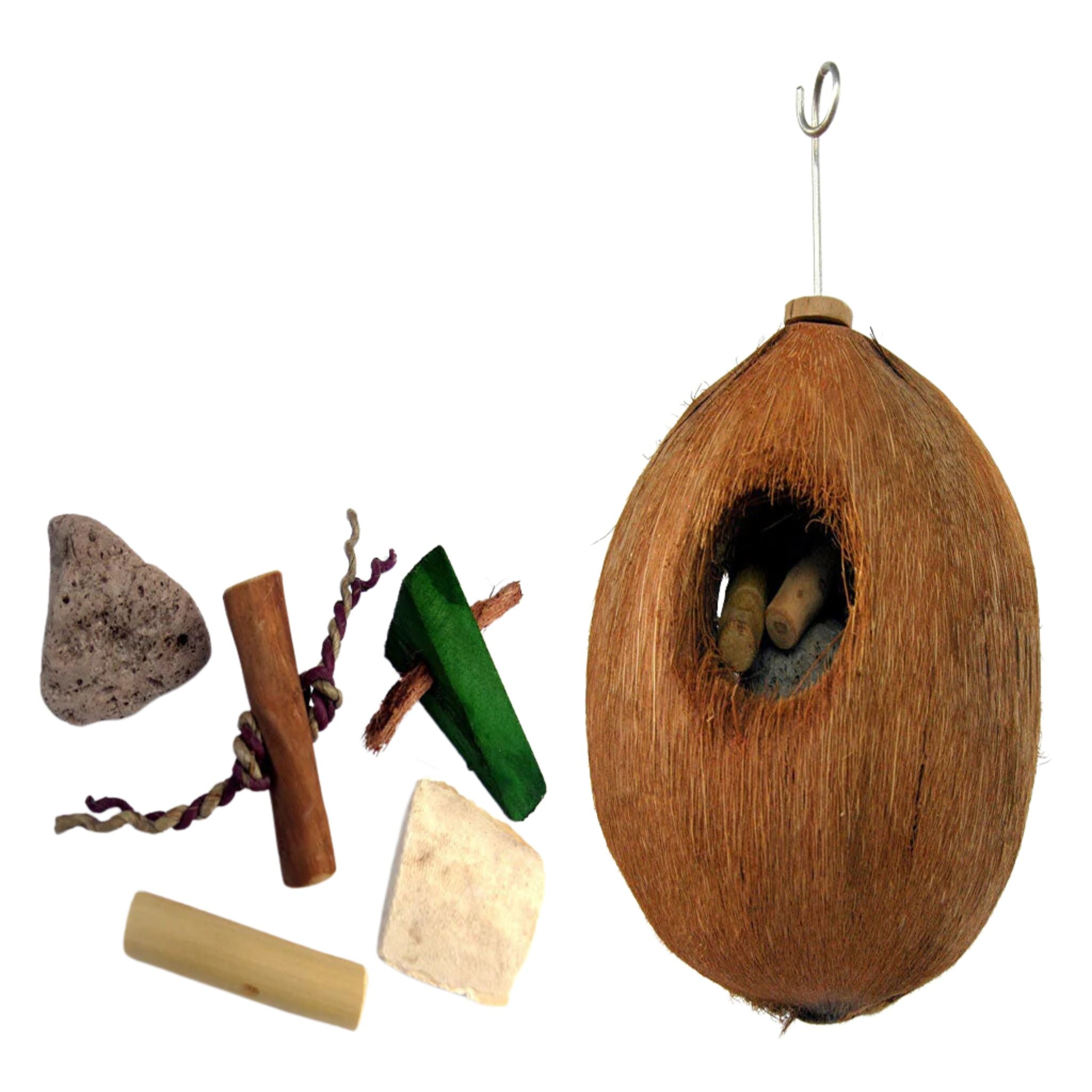 Java Coco Full Moon Large – Natural Coconut Bird & Small Pet Toy | Shop ...