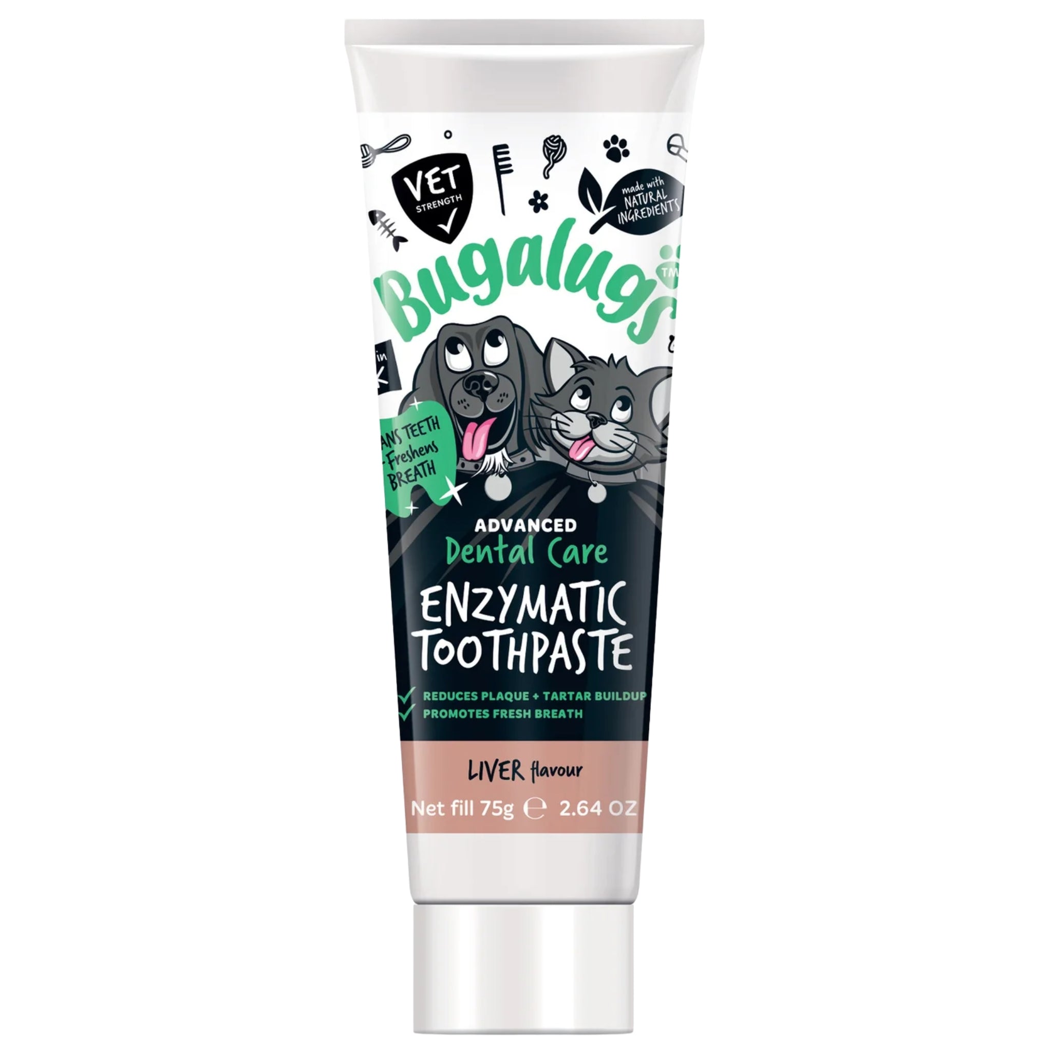 Bugalugs Advanced Enzymatic Toothpaste – Liver Flavour 75g for Dogs ...