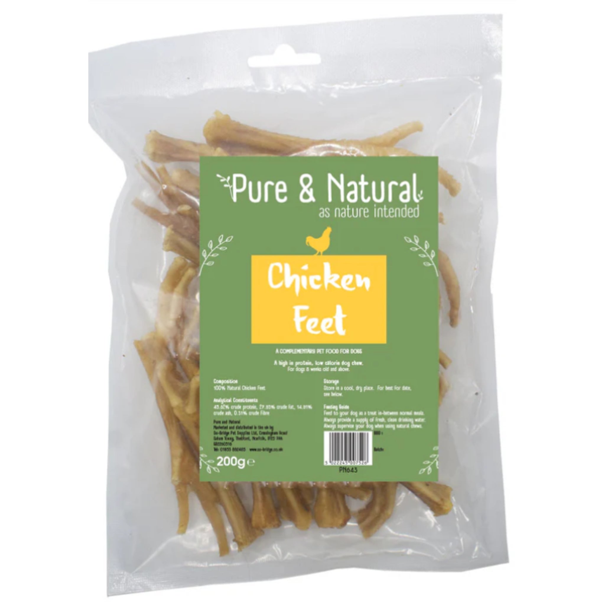 Pure & Natural Chicken Feet | High-Protein, Air-Dried Dog Treats for J ...