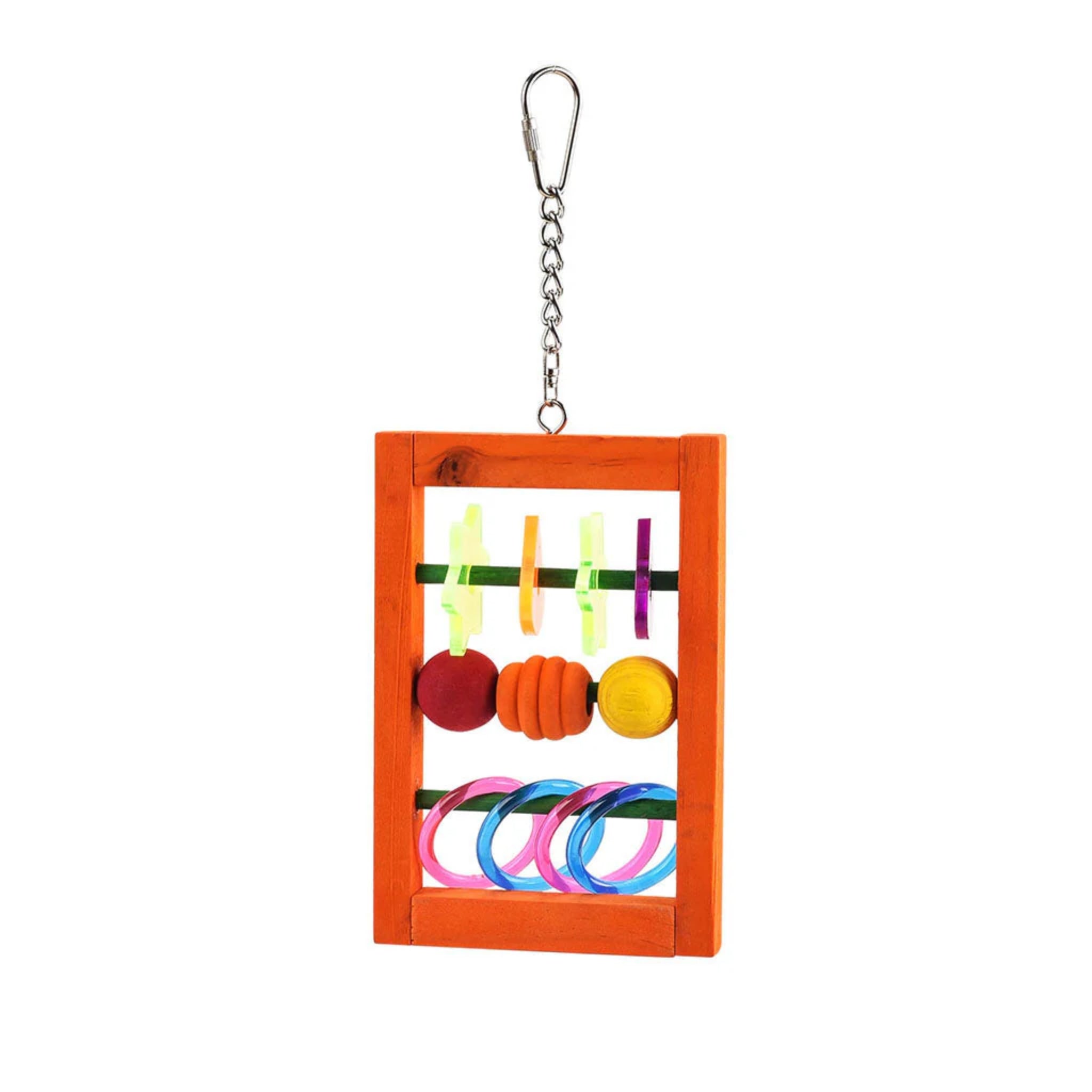 Acrylic Bird Hanger – Colourful Hanging Enrichment Toy for Small Birds ...