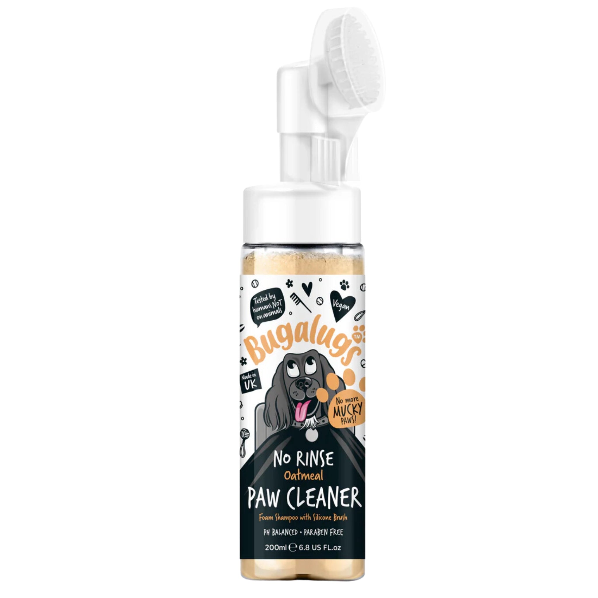 Bugalugs Oatmeal No Rinse Paw Cleaner 200ml – Gentle & Soothing Paw Wa ...