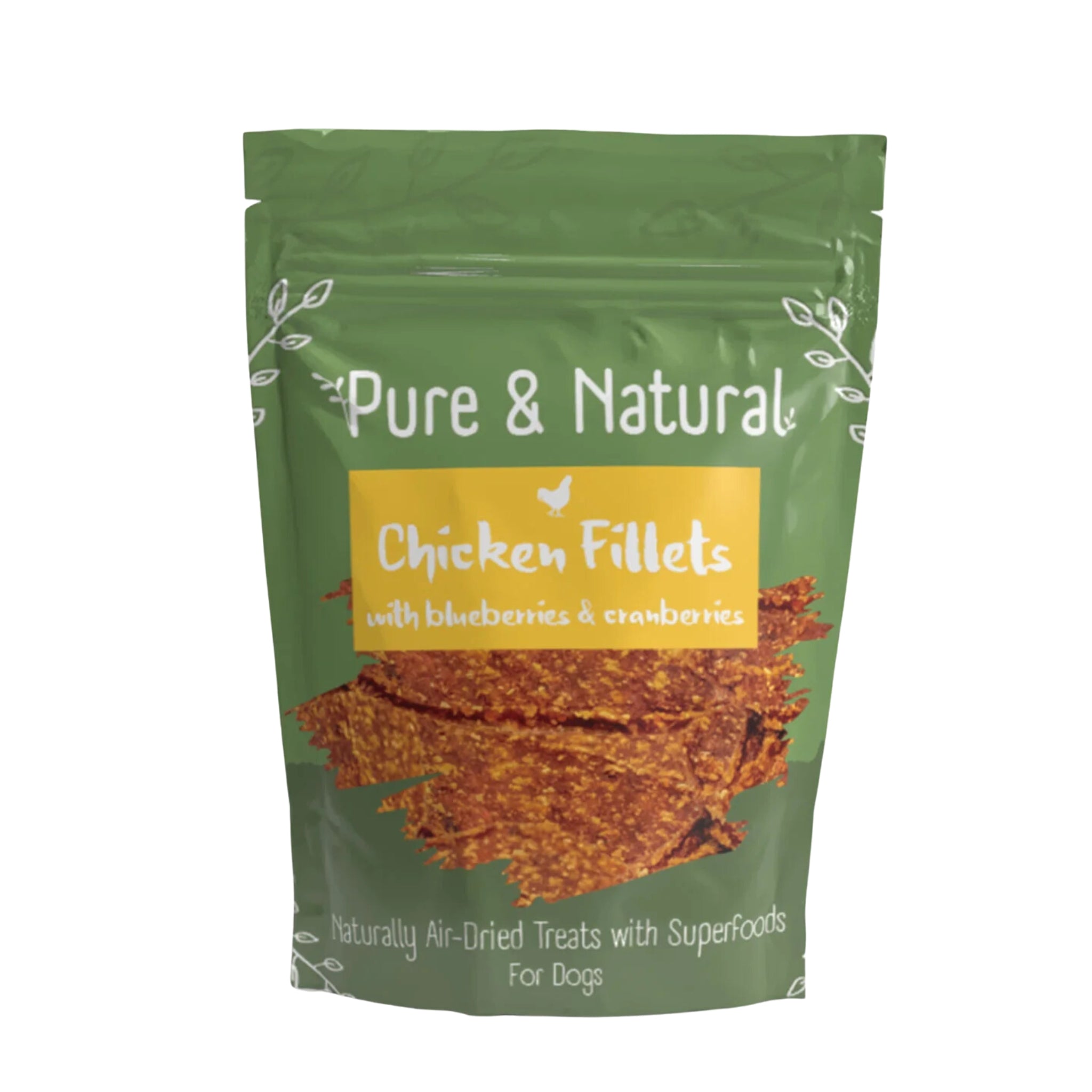Pure & Natural Chicken Fillets | Healthy Dog Treats with Blueberries ...